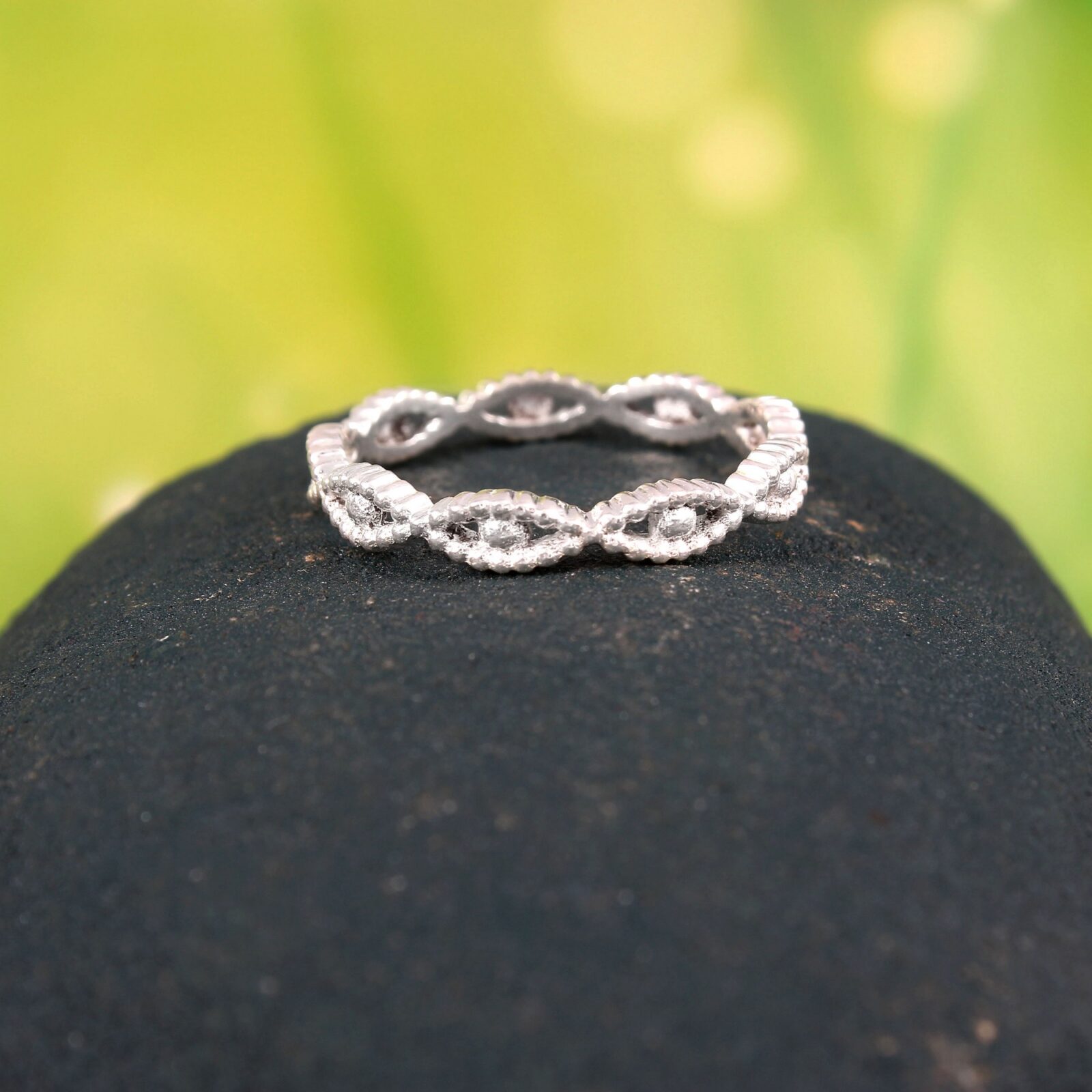 925 Ring Silver Braided Knot Eternity Band Ring – Shrishyamgemsandjewelry