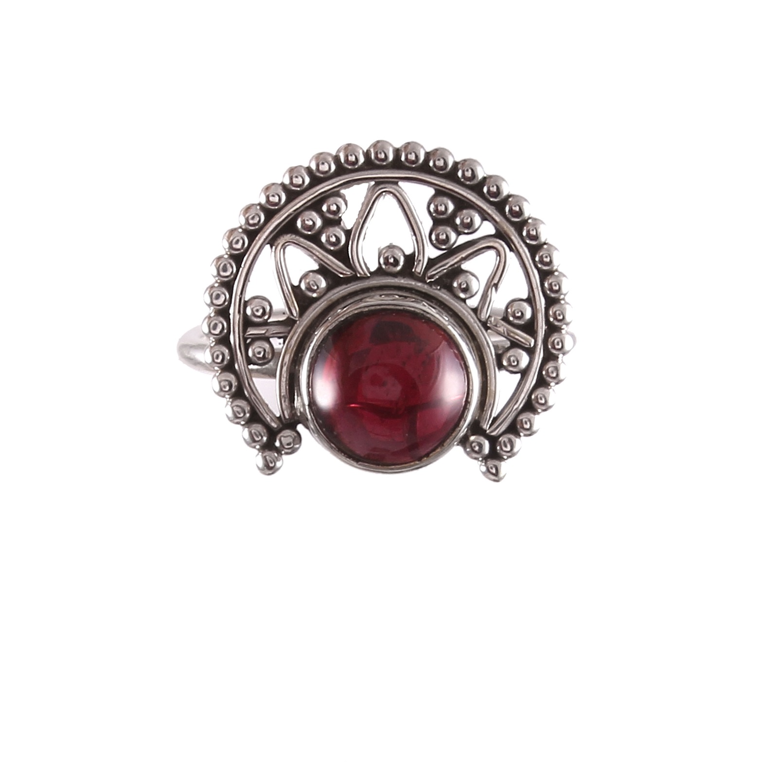 925 Sterling Silver Handmade Garnet Design Ring – Shrishyamgemsandjewelry